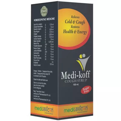 Medilexicon Medi-koff Cough Syrup Sugar Free Syrup - Organic Wellnesses