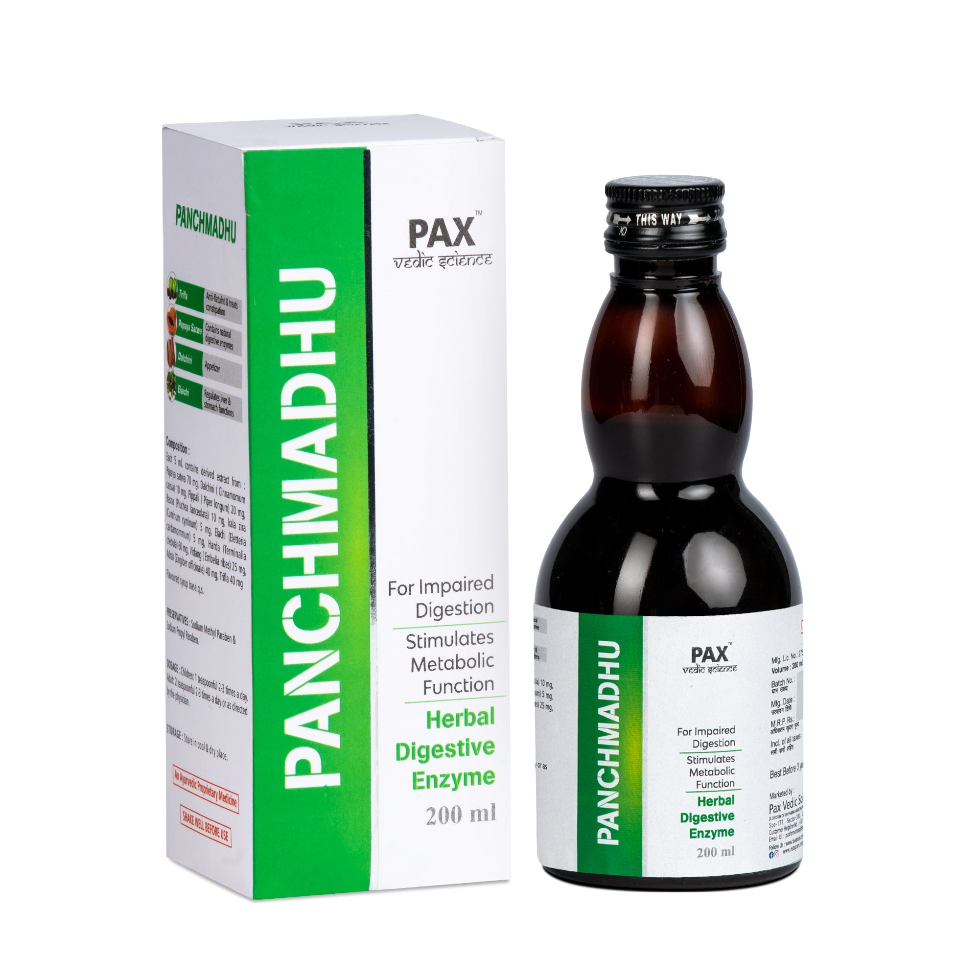 Pax Vedic Science Panchmadhu Ayurvedic Syrup - 200 ml - Organic Wellnesses