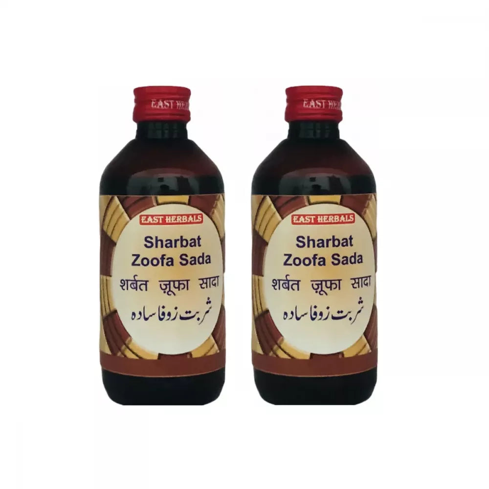 East Herbals Sharbat Zoofa Sada - 200ml (Pack of 2) - Organic Wellnesses
