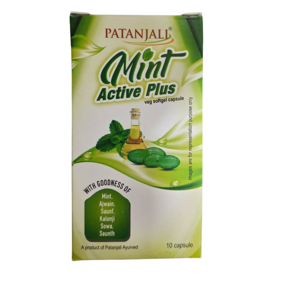 Patanjali Mint Active Plus Veg Softgel Capsules - Organic Wellnesses