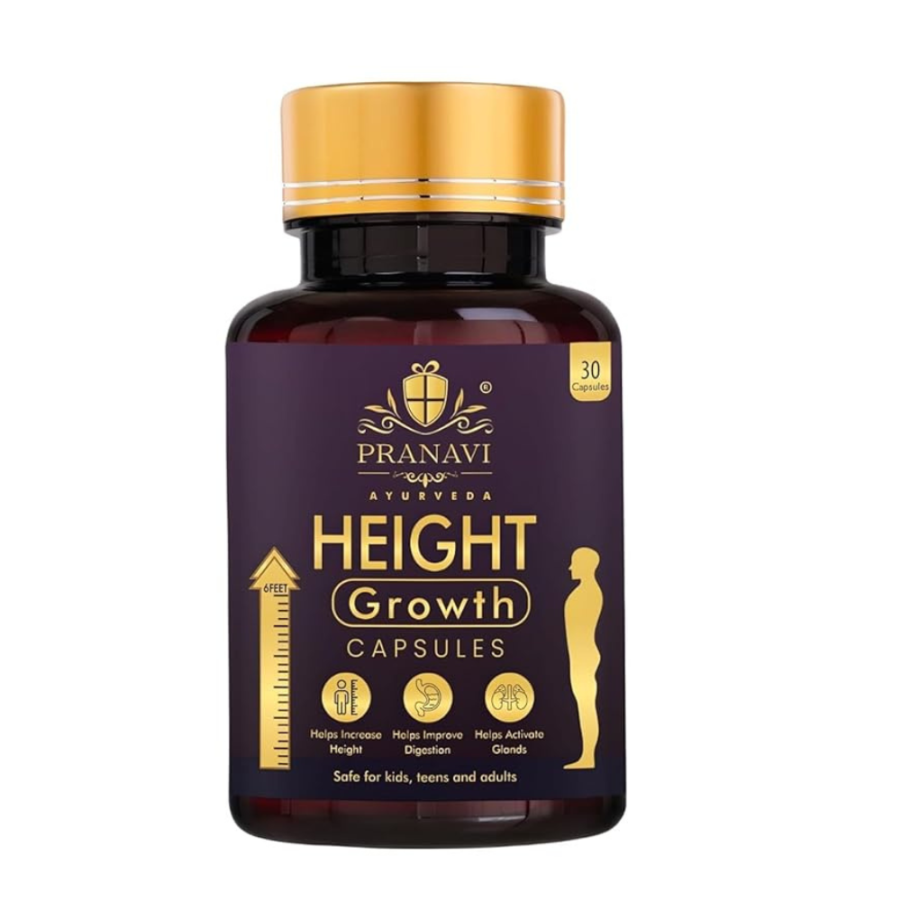 Pranavi Ayurveda Height Support Capsules | 30 Caps - Organic Wellnesses