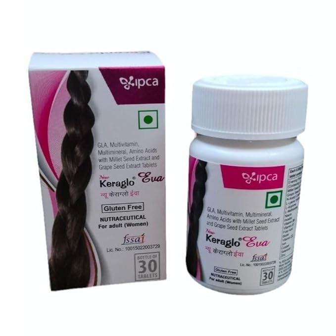IPCA keraglo Eva Tablet for Women - 30 Tablets - Organic Wellnesses