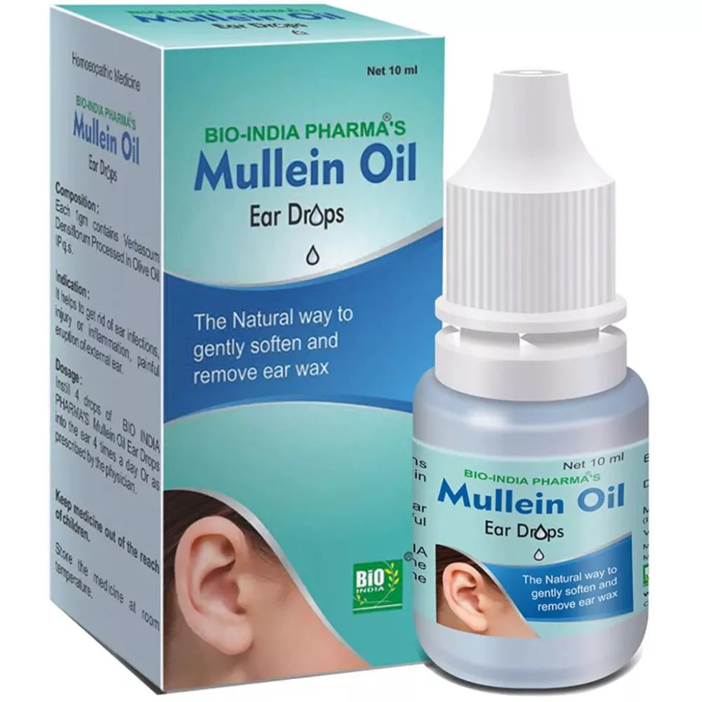 Bio India Mullein Oil Ear Drop - 10 ml - Organic Wellnesses