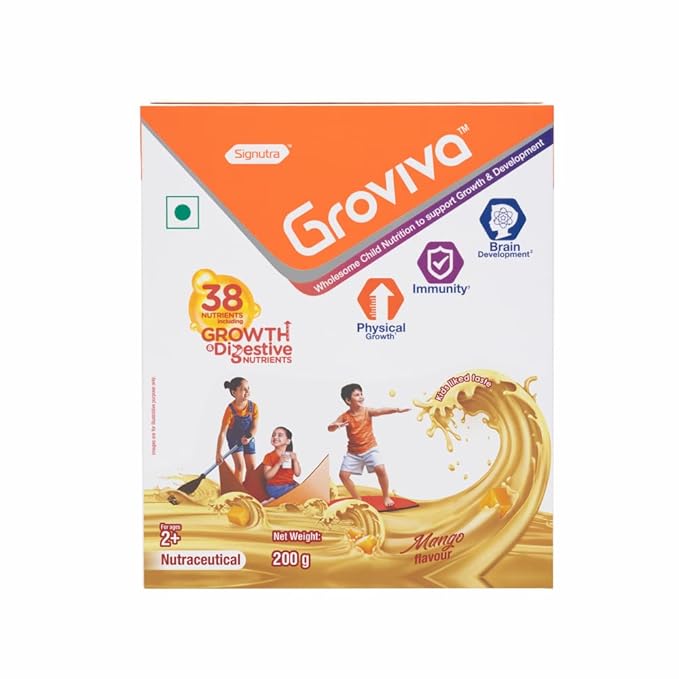 Groviva Nutrition Drink Made by Global Experts for Kids (Mango) - 200 ...