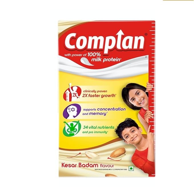 Complan Nutrition Drink Powder for Children Kesar Badam Flavour - 500 ...