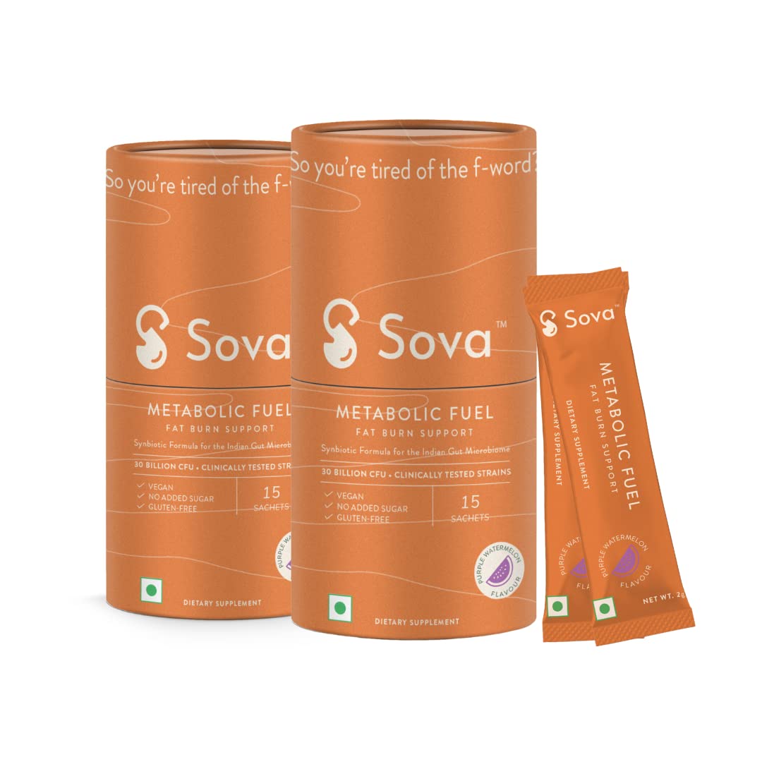 Sova Metabolic Fuel for Men & Women Pack of 2 - 15 Sachets - Organic ...