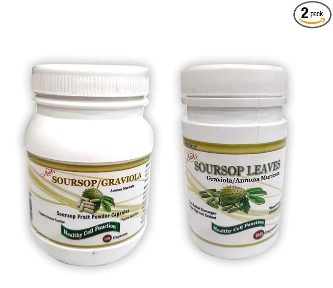 Alavi Combo Pack Of Soursop Fruit & Leaves Capsules - Organic Wellnesses