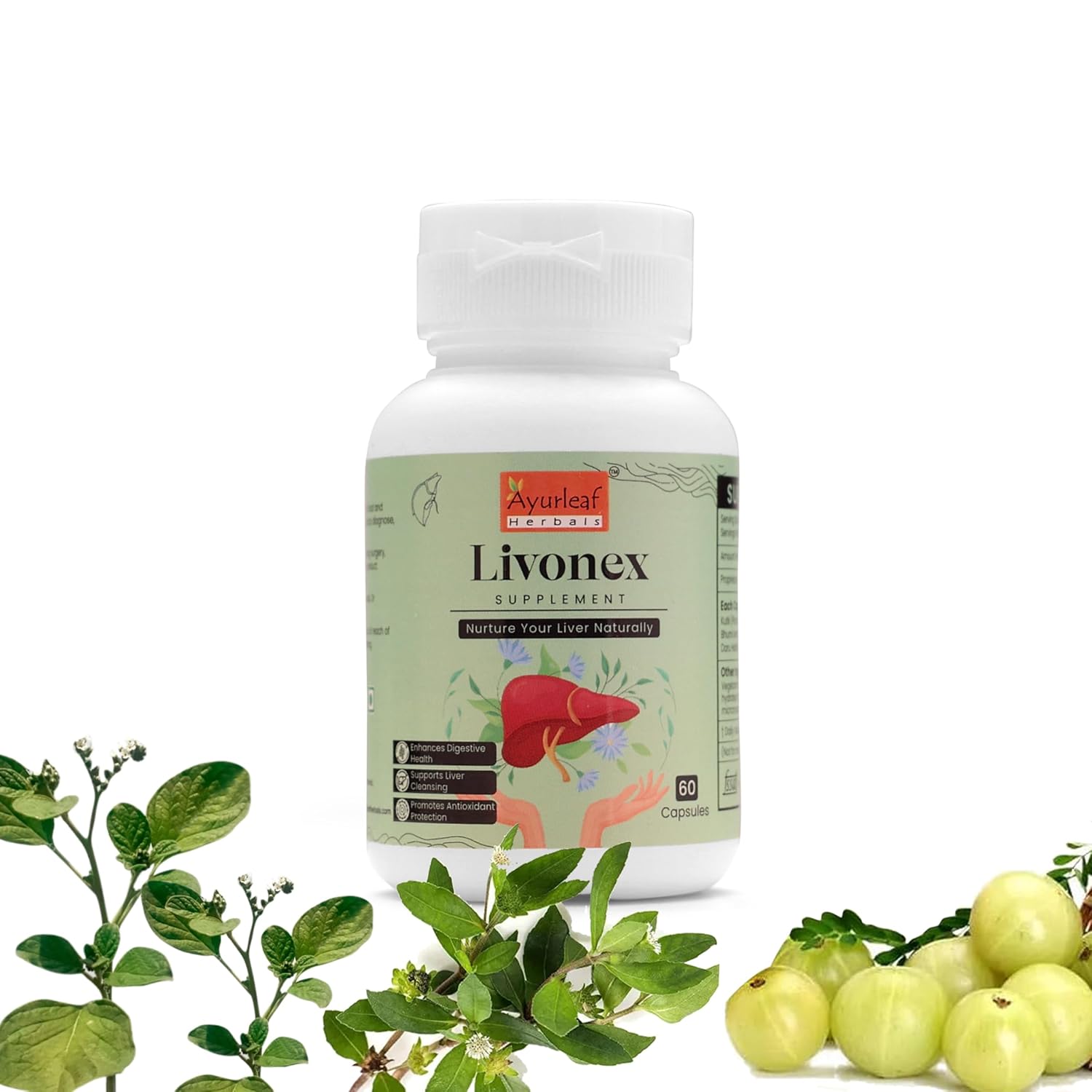Ayurleaf Herbals - Livonex Extract Blended Capsules 300mg | 60 Veggie ...