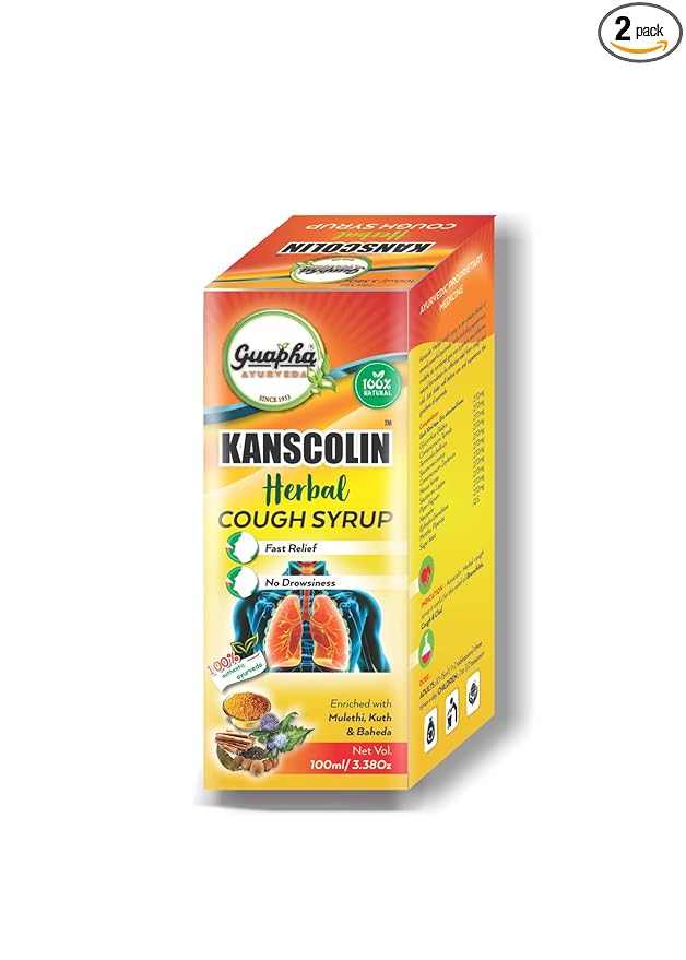 Guapha Ayurveda Kanscolin Herbal Syrup - 100ml (Pack Of 2) - Organic ...