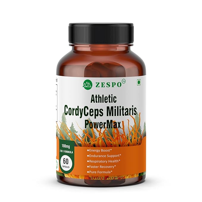 Zespo Athletic Cordyceps Militaris Powermax - 60 caps - Organic Wellnesses