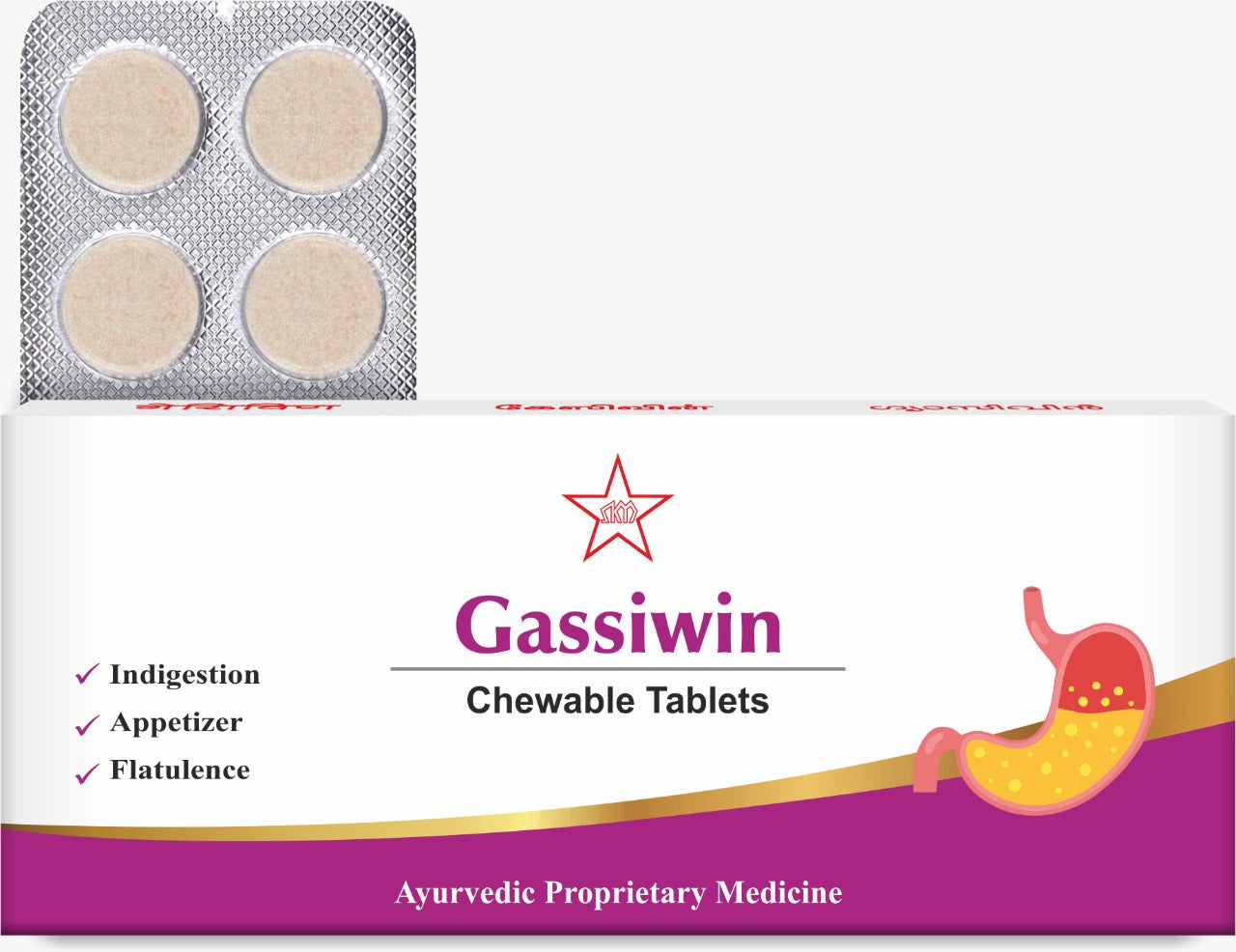 SKM Siddha And Ayurveda Gassiwin Chewable Tablet - 100 tabs - Organic ...