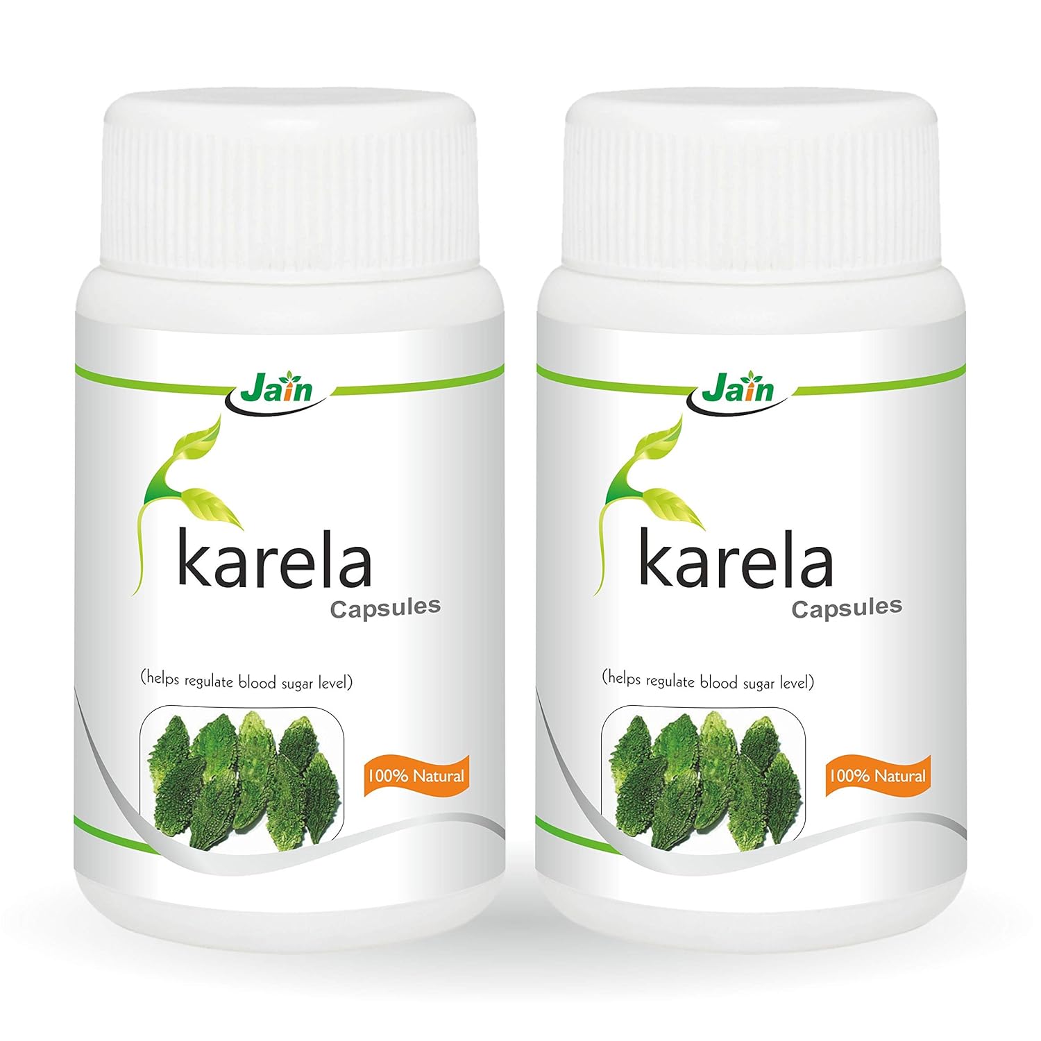 Jain Karela Capsules - 60 (Pack of 2) - Organic Wellnesses