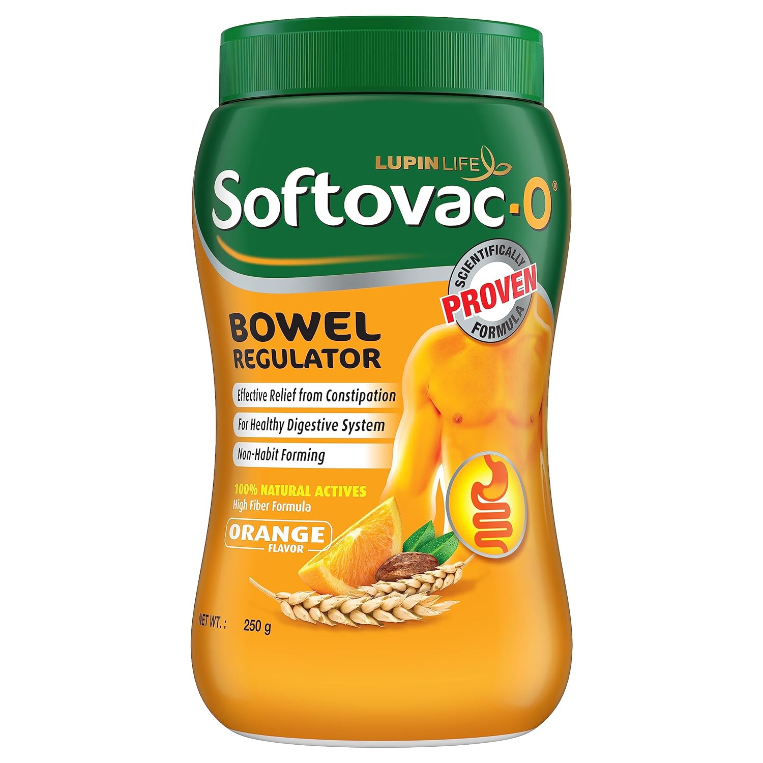 Softovac Bowel Support Powder Orange Flavour - 250 gms - Organic Wellnesses