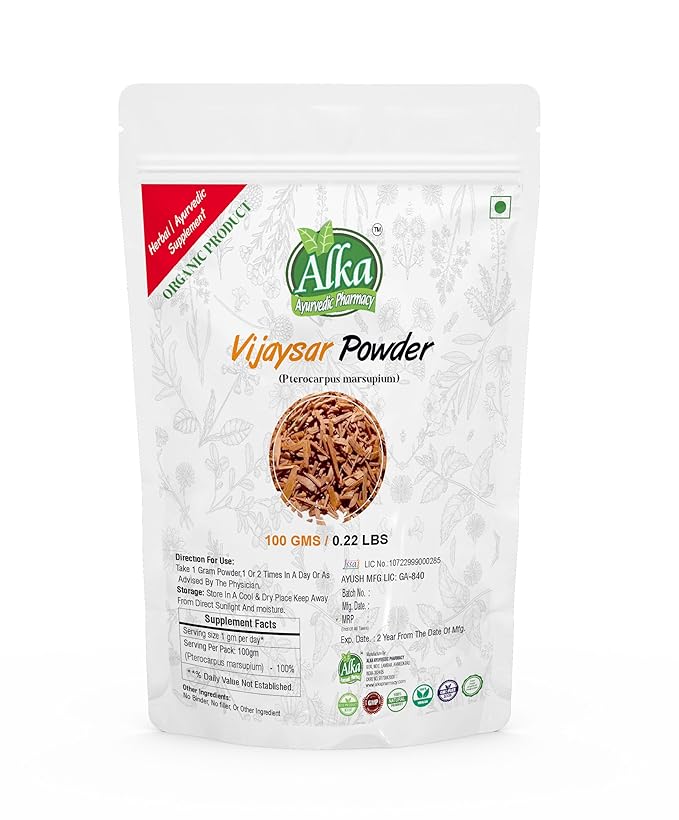Alka Ayurvedic Vijaysar Powder - 100 gms - Organic Wellnesses