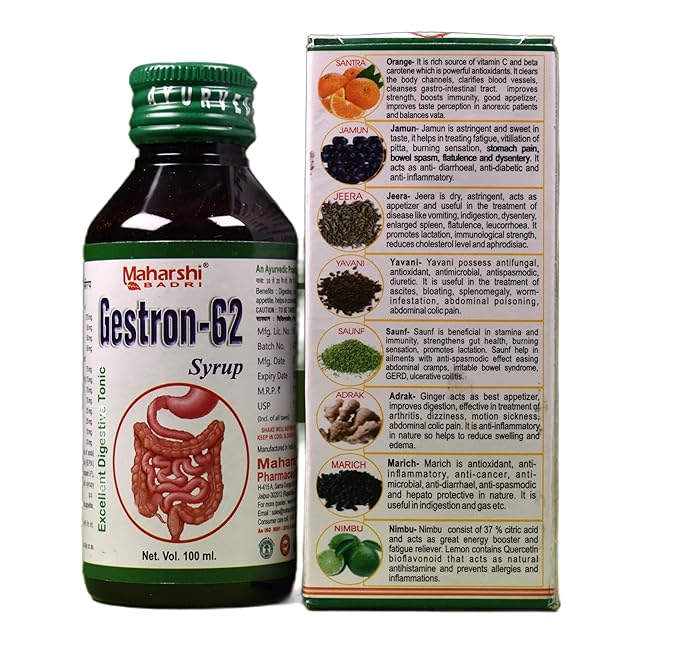 Maharshi Badri Gestron-62 Syrup - 200 ml - Organic Wellnesses