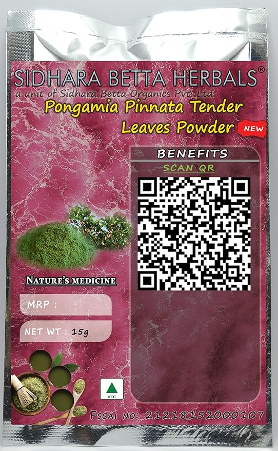 Sidhara Betta Herbals Pongamia Pinnata Tender Leaves Powder | Pongamia ...