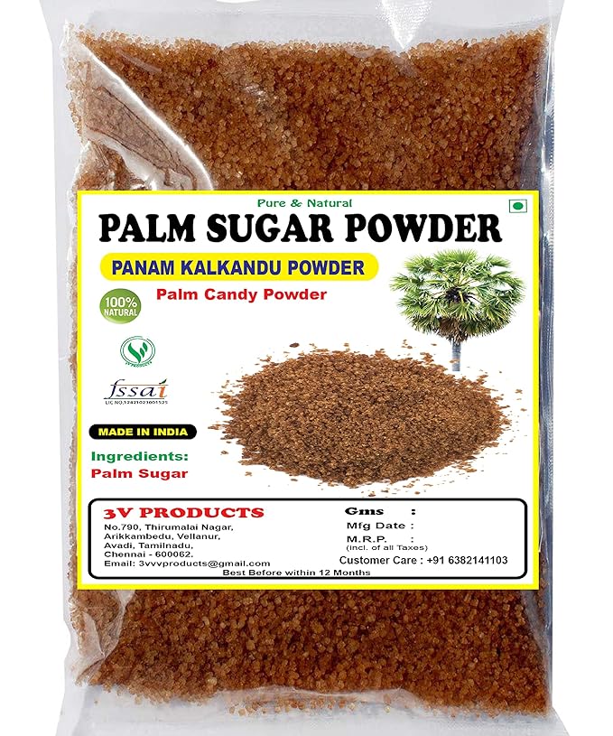 3V Products: Natural Palm Sugar Powder - 100 gms - Organic Wellnesses