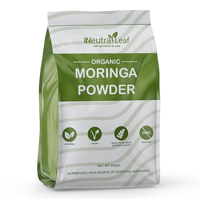 Neutra Leaf Organic Moringa Powder - 500 gms - Organic Wellnesses