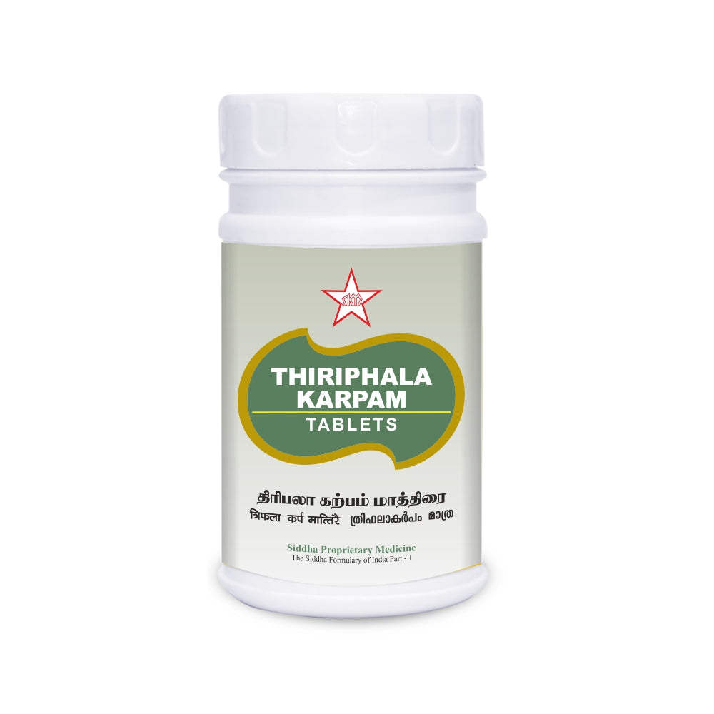 SKM Siddha And Ayurveda Thiripala Karpam Tablet - 500 tabs - Organic ...