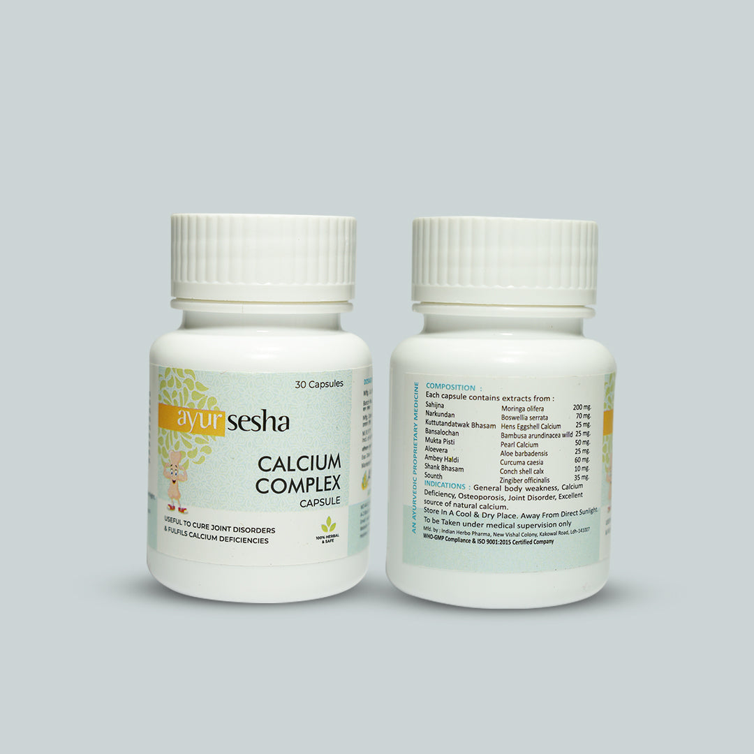 Ayursesha Calcium Complex Capsules - 30 Caps - Organic Wellnesses