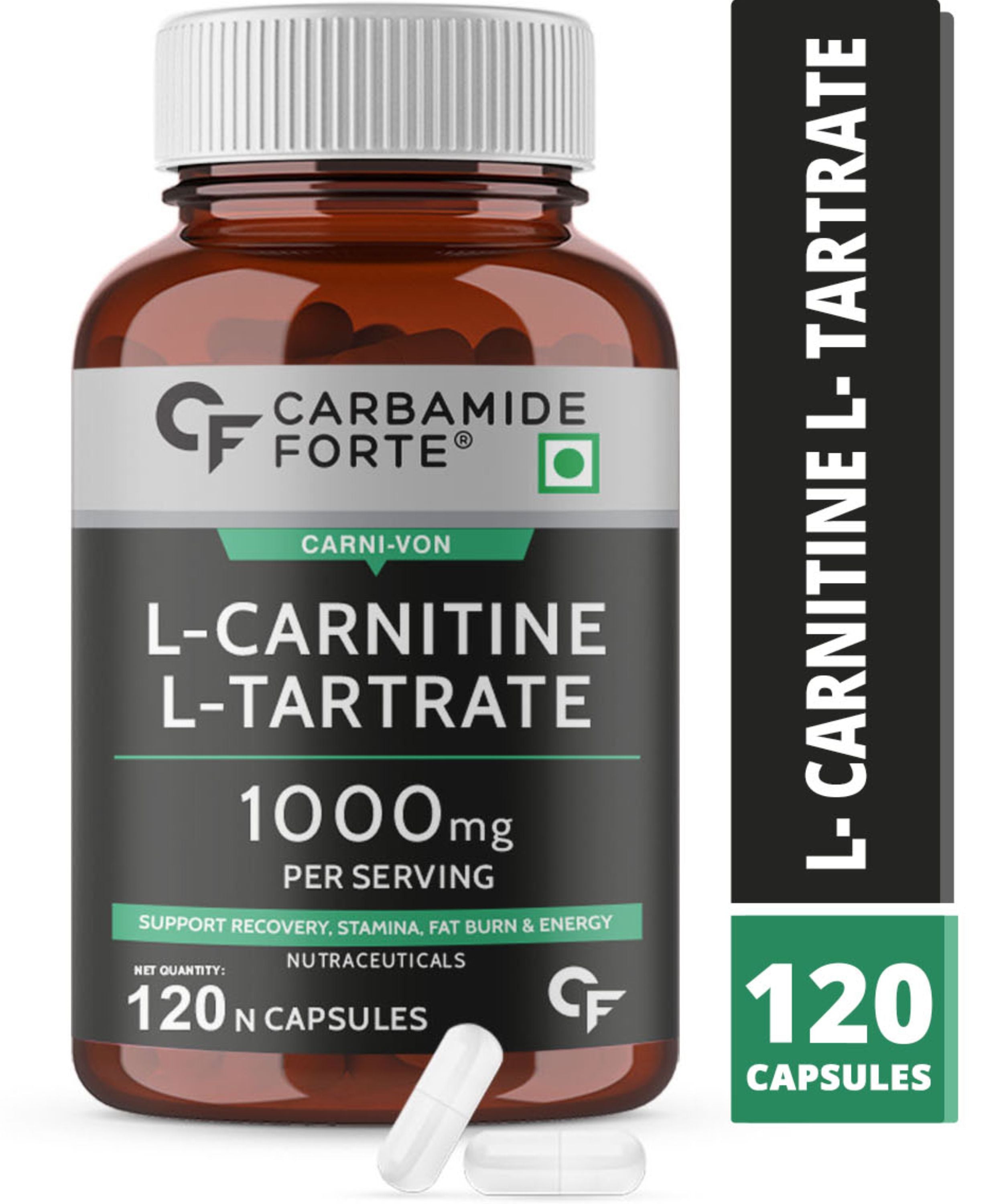 Carbamide Forte L-Carnitine L-Tartrate 1000mg Per Serving – 120 Veg Ca ...