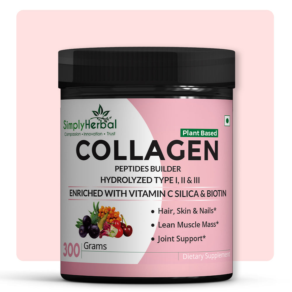 Simply Herbal Plant Based Collagen Powder Peptide Builder - 300 gms ...