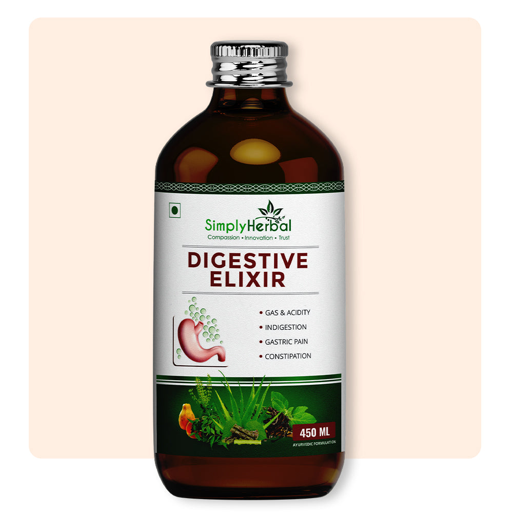Simply Herbal Digestive Support Elixir Syrup - 450 ml - Organic Wellnesses