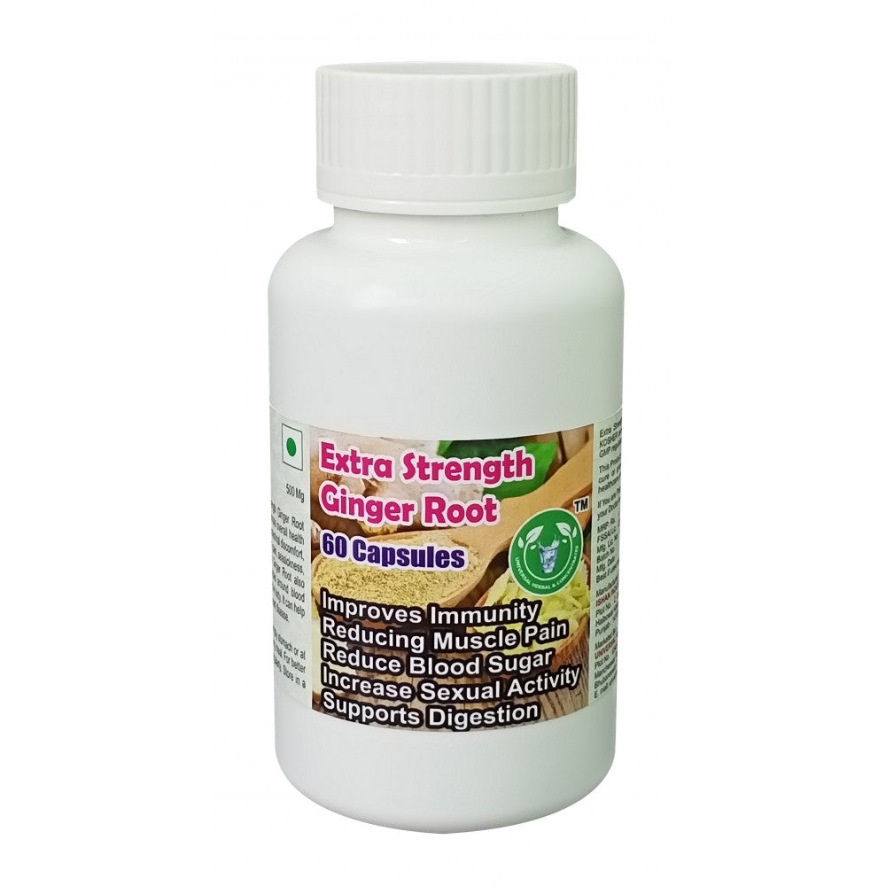 Universal Herbal & Concentrates Extra Strength Ginger Root Capsules ...