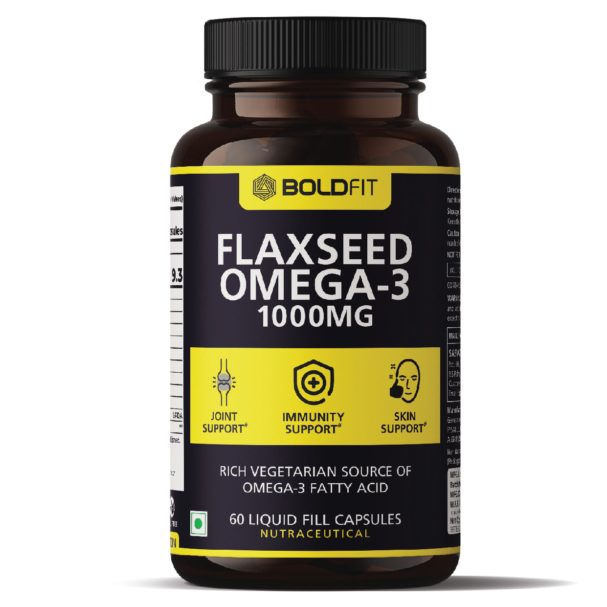 Boldfit Flaxseed Omega 3 Supplement 1000 Mg - Organic Wellnesses