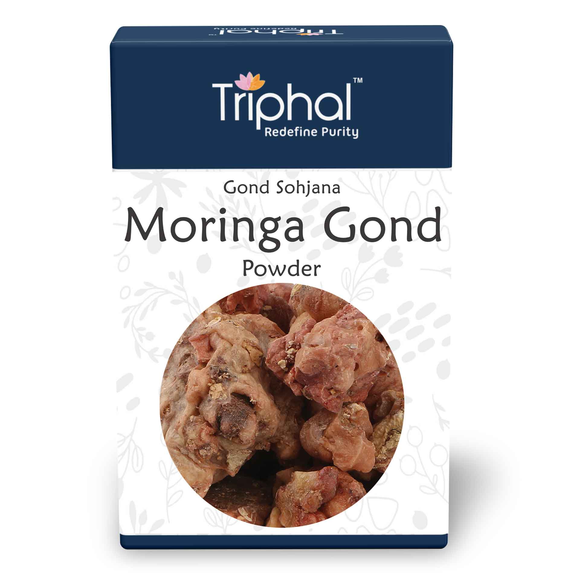 Triphal Moringa Gum Powder - Gond Sohjana Churn - Phool Supari ...