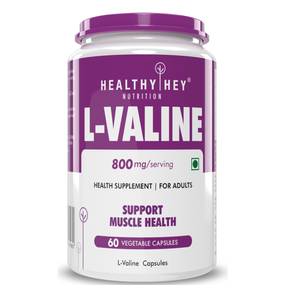 Healthyhey L-Valine- 60 Capsules - Organic Wellnesses