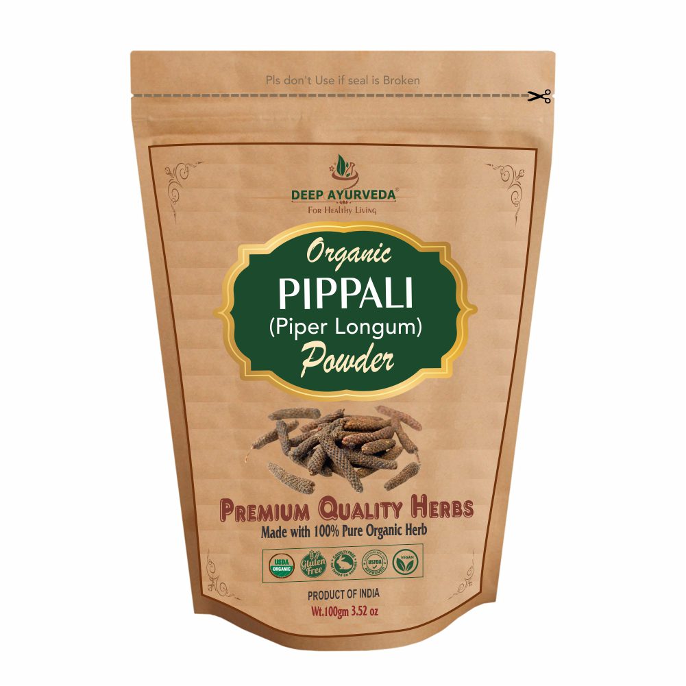 Deep Ayurveda Organic Pippali Powder (Piper Longum) - 100 gms - Organic ...