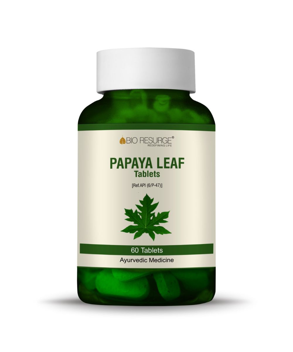 Bio Resurge Papaya Leaf Tablets - 60 tablets - Organic Wellnesses