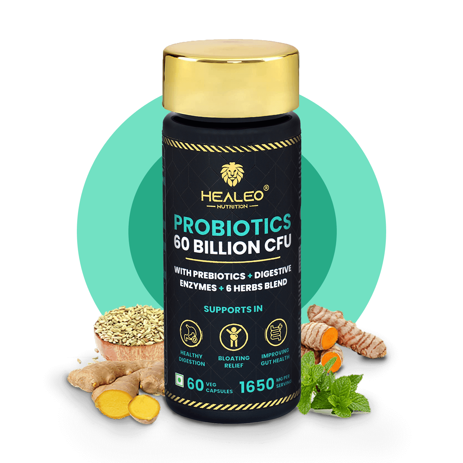 Healeo Nutriton Probiotics 60 Billion CFU - 60 tabs - Organic Wellnesses