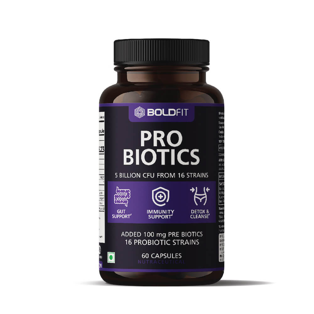 Boldfit Probiotics Supplement 5 Billion CFU - 60 Tablets - Organic ...