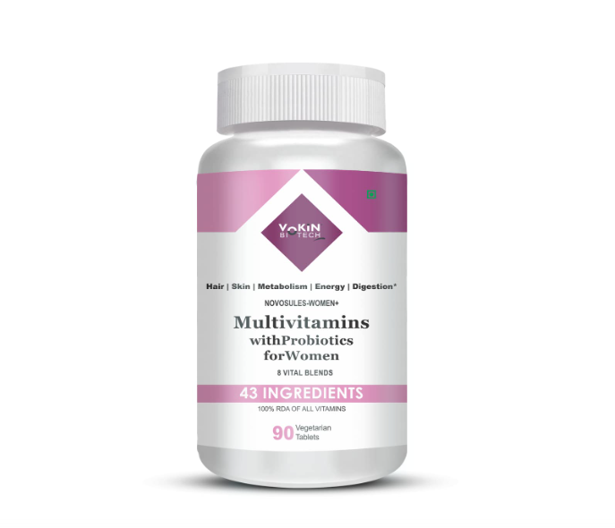 Vokin Biotech Multivitamin with Probiotics - 90 Tablets - Organic ...