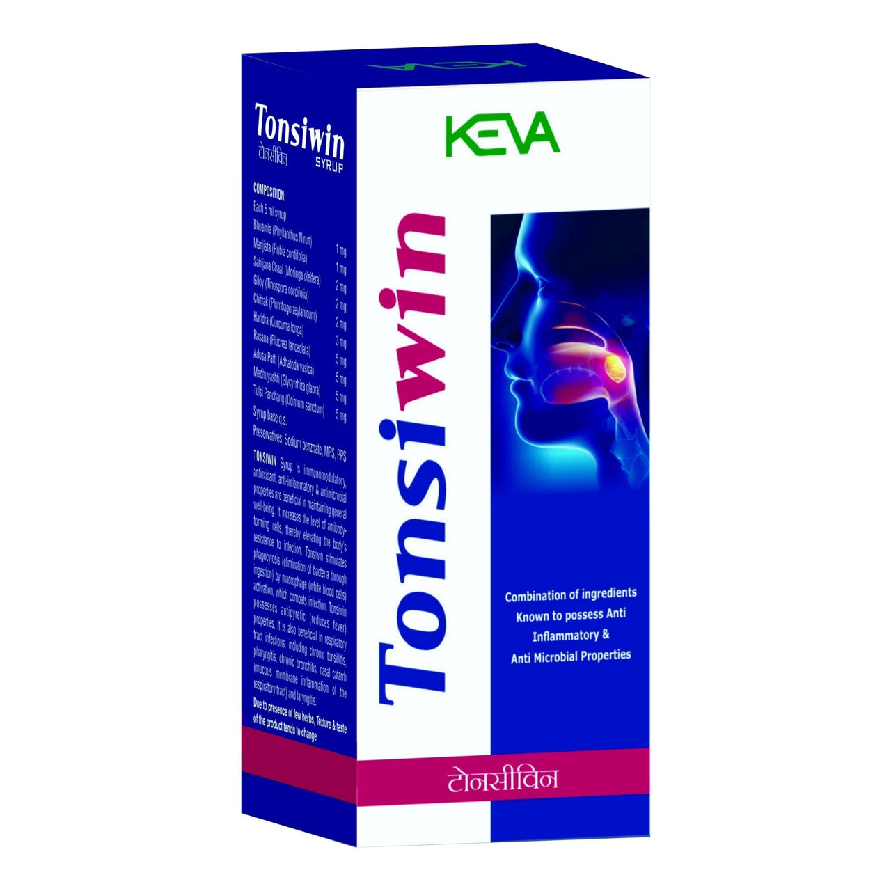 Keva Tonsiwin Syrup - 100 ml - Organic Wellnesses