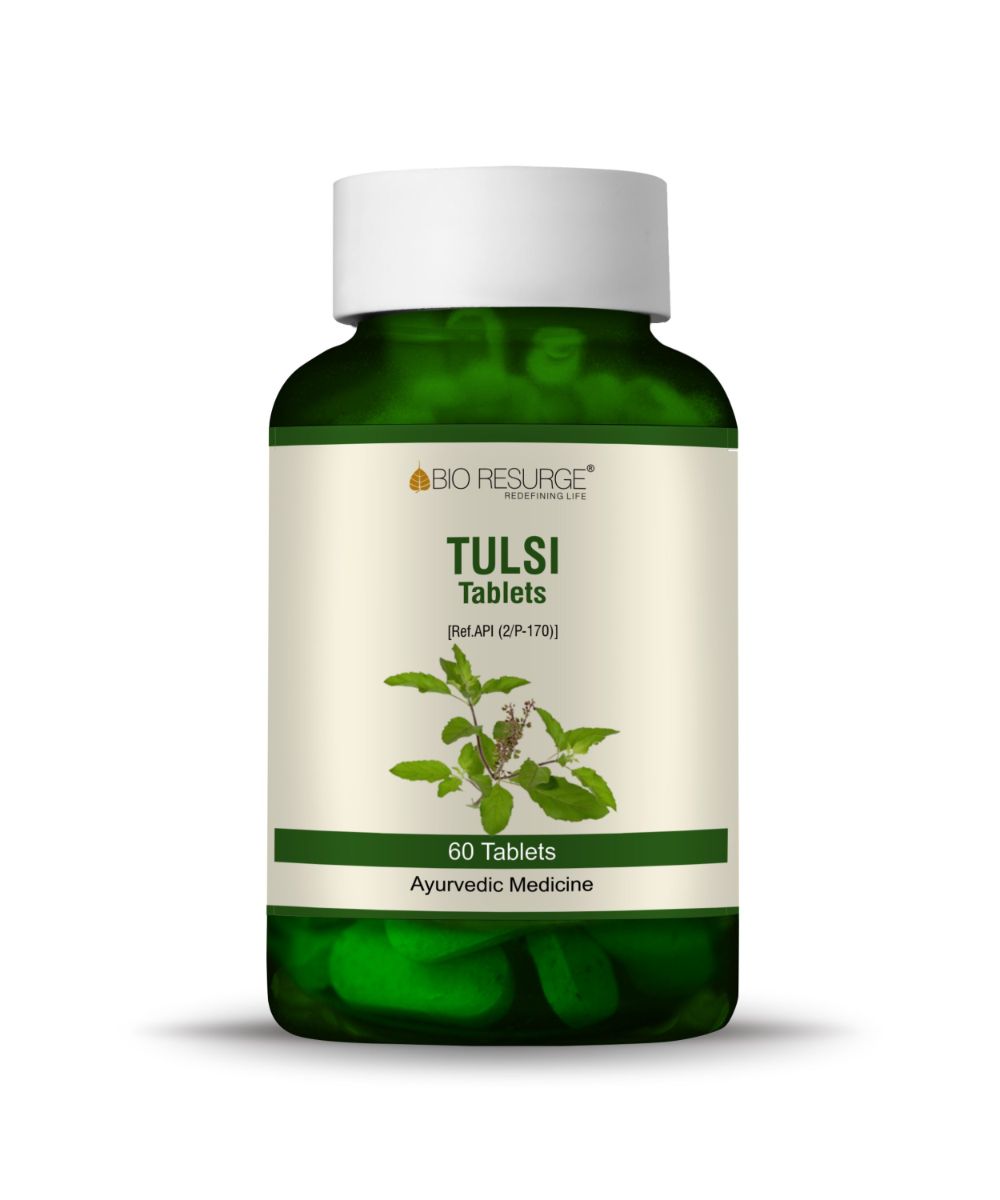 Bio Resurge Tulsi Tablets - 60 tablets - Organic Wellnesses