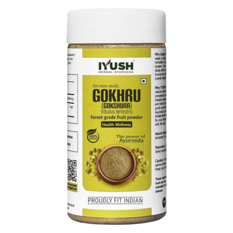 Iyush Herbal Ayurveda Gokhru Powder - 100 gms - Organic Wellnesses
