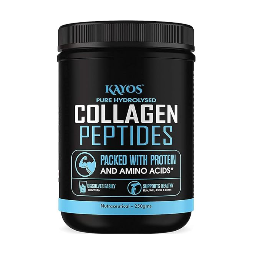 Kayos Natural Collagen Powder Orange Flavor - 250 gms - Organic Wellnesses