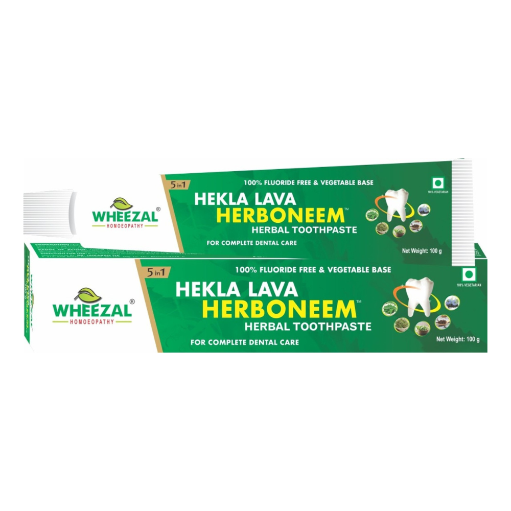 Wheezal Hekla Lava Herboneem Herbal Toothpaste - Organic Wellnesses