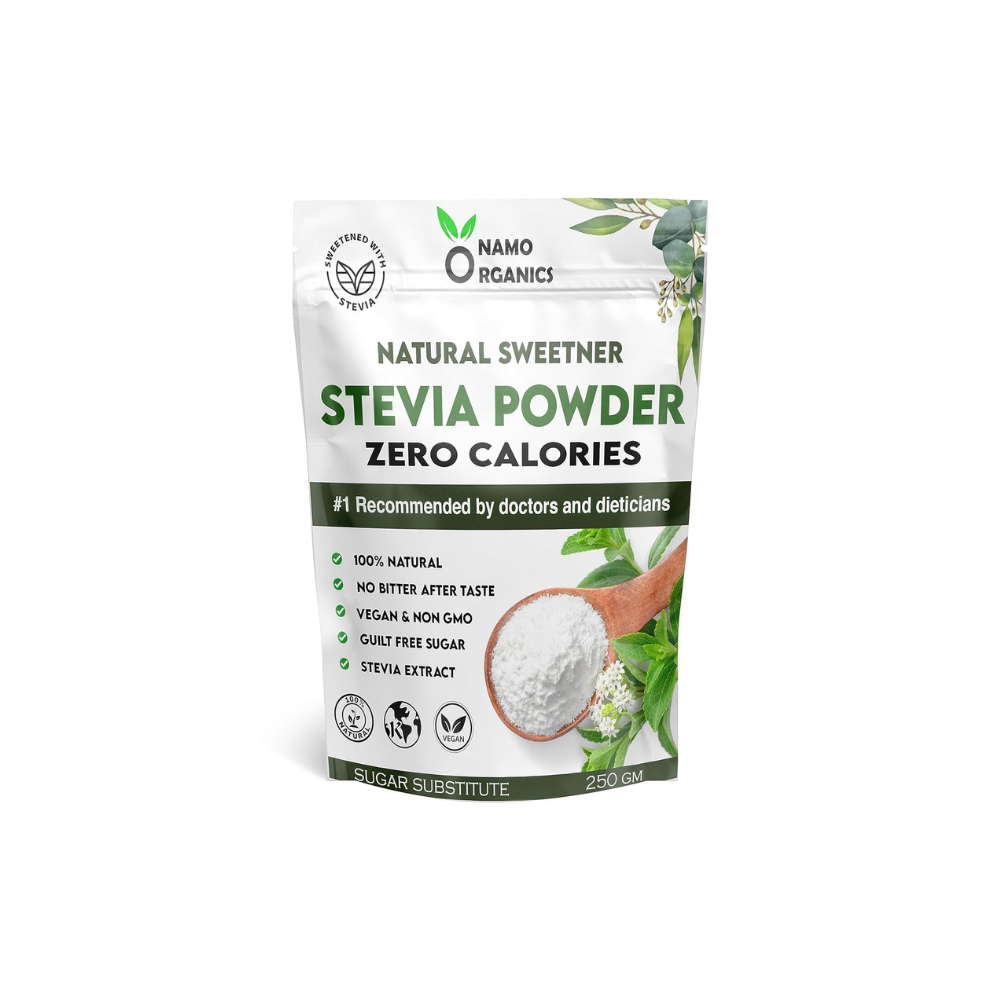 Namo Organics Natural Stevia Powder - 250 gms - Organic Wellnesses