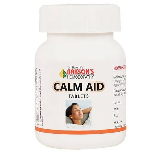 Bakson's Homeopathy Calm Aid Tablets - Organic Wellnesses
