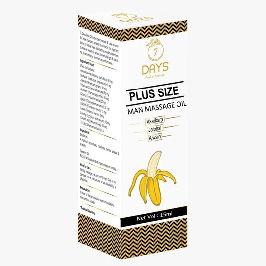 7Days Organic Plus Size Man Massage Oli - 15 ml - Organic Wellnesses