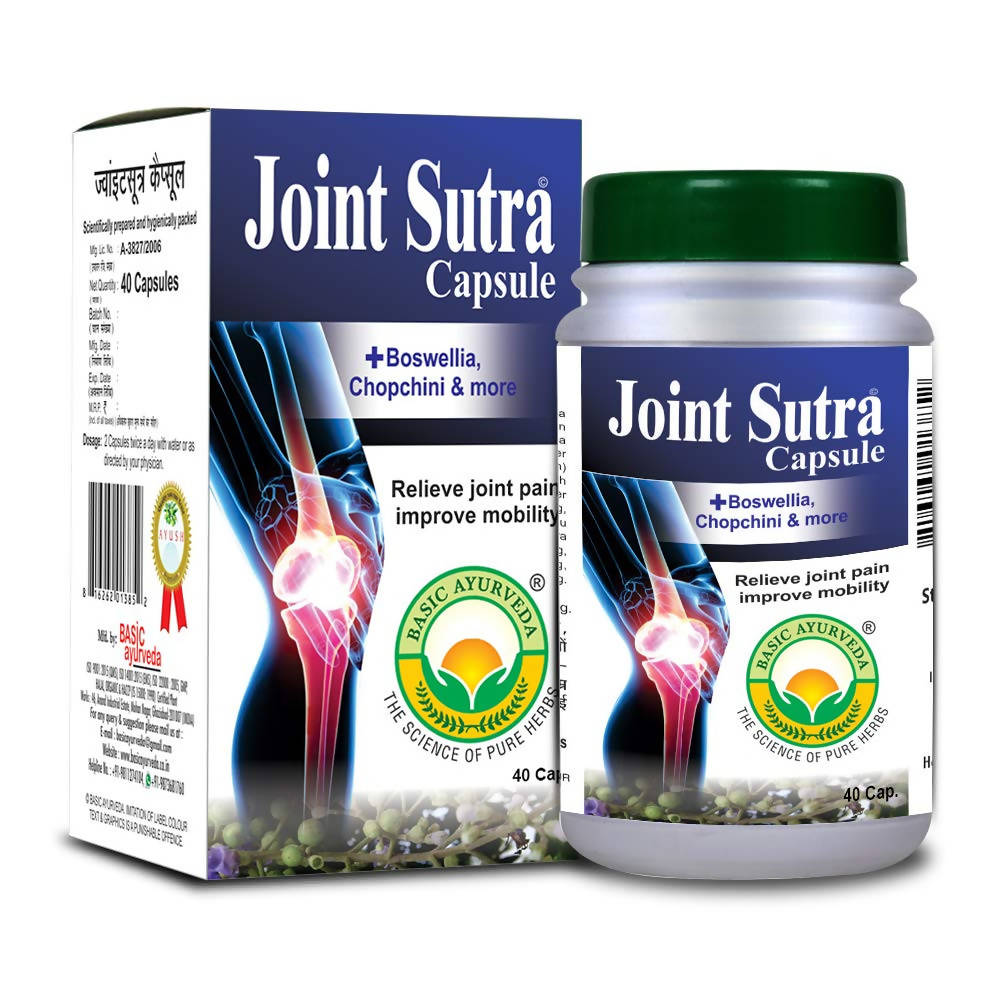 Basic Ayurveda Joint Sutra Capsules - 40 Capsules - Organic Wellnesses