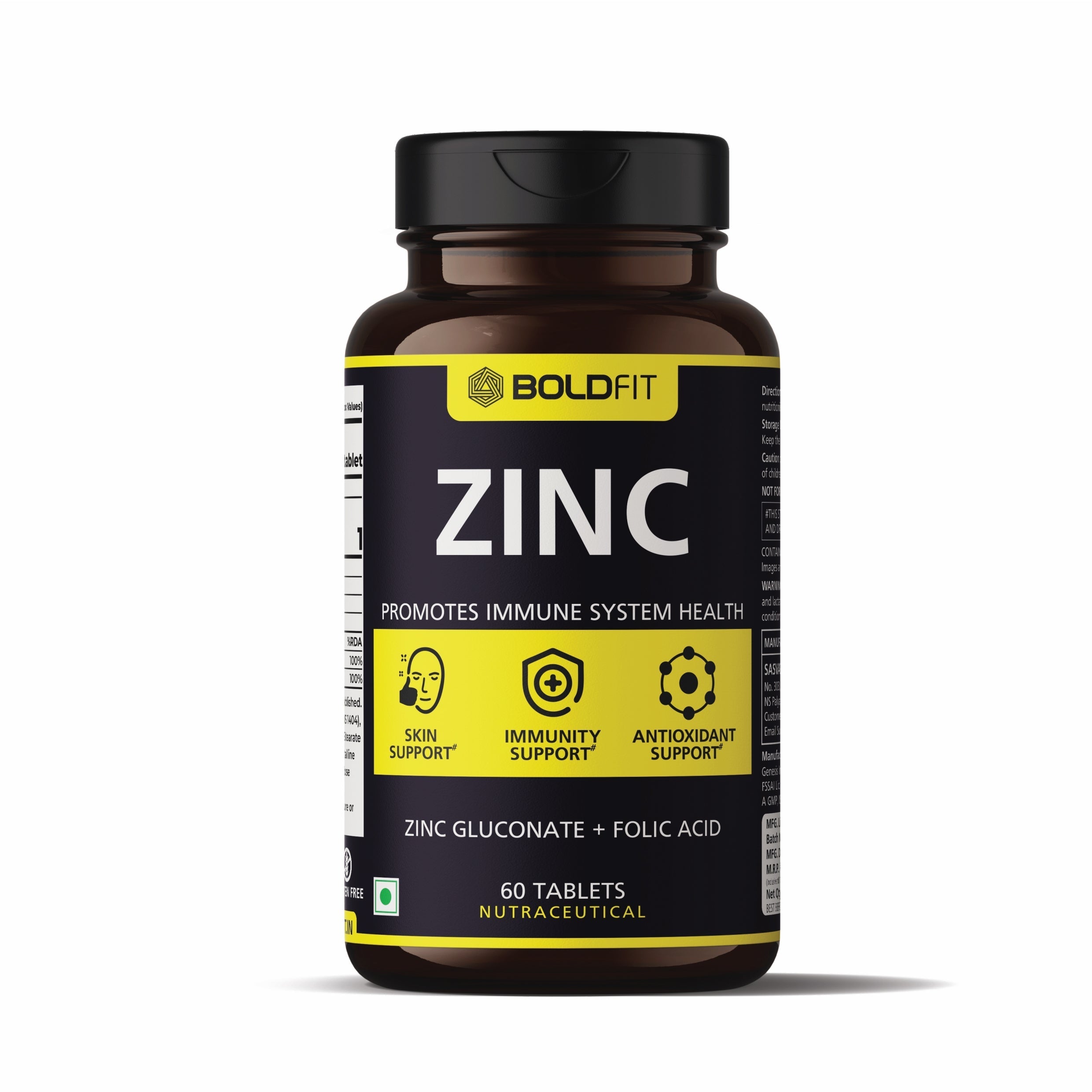 Boldfit Zinc Tablets for Women & Men - Organic Wellnesses