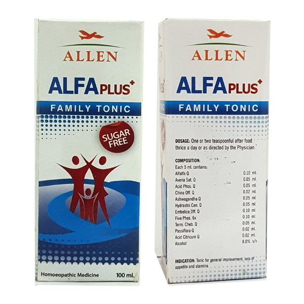 Allen Homeopathy Alfa Plus Family Tonic (Sugar Free) - Organic Wellnesses