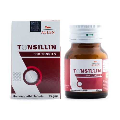 Allen Homeopathy Tonsillin Tablets - Organic Wellnesses