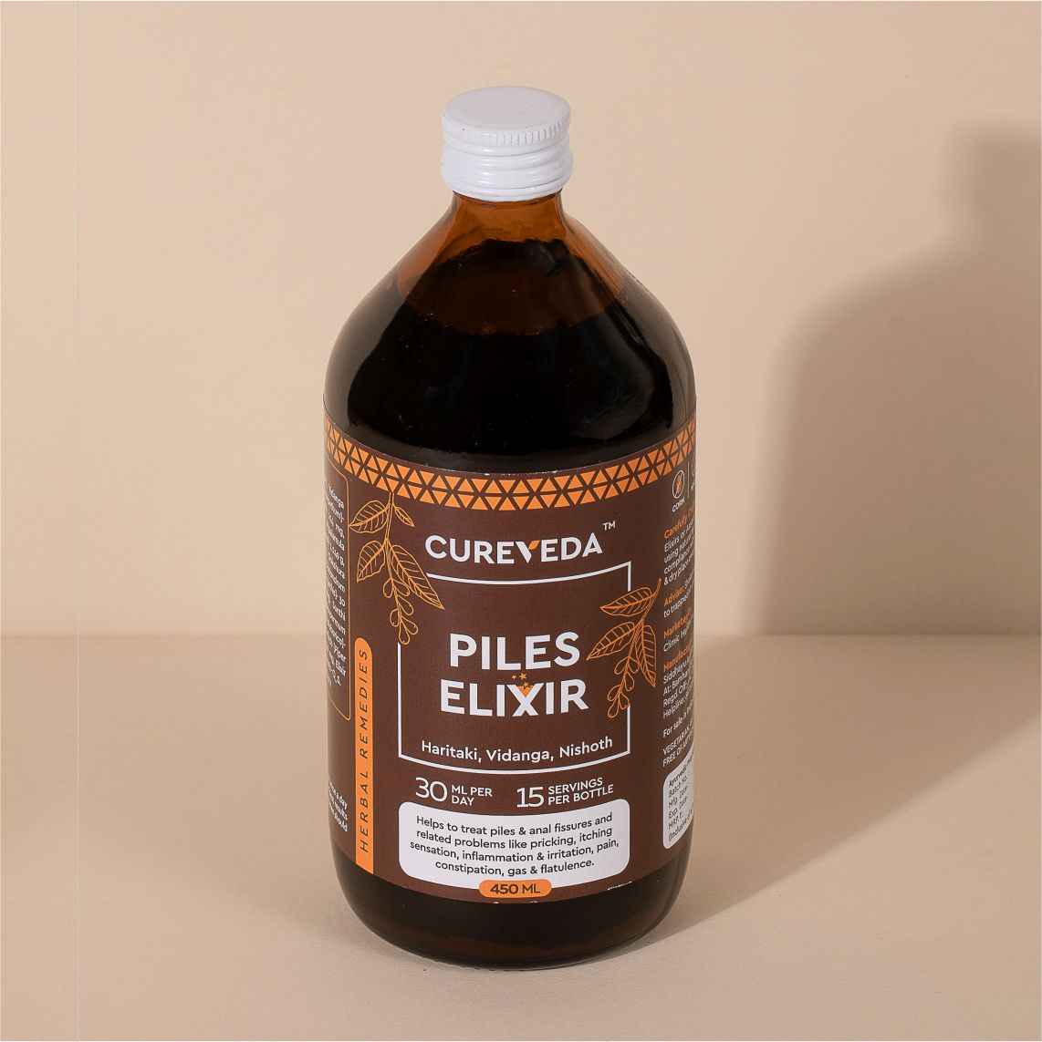 Cureveda Piles Elixir - 450 ml - Organic Wellnesses