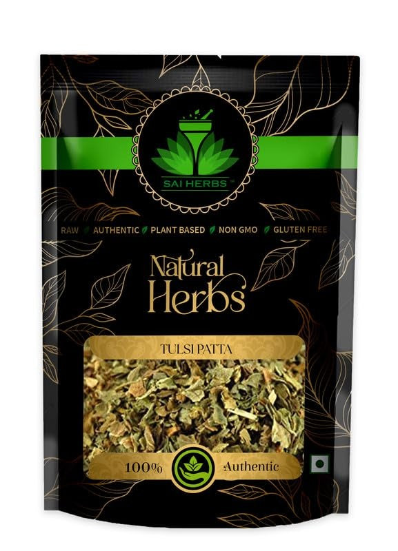 Sai Herbs Tulsi Patta - Ocimum Sanctum Basil Leaves - Organic Wellnesses